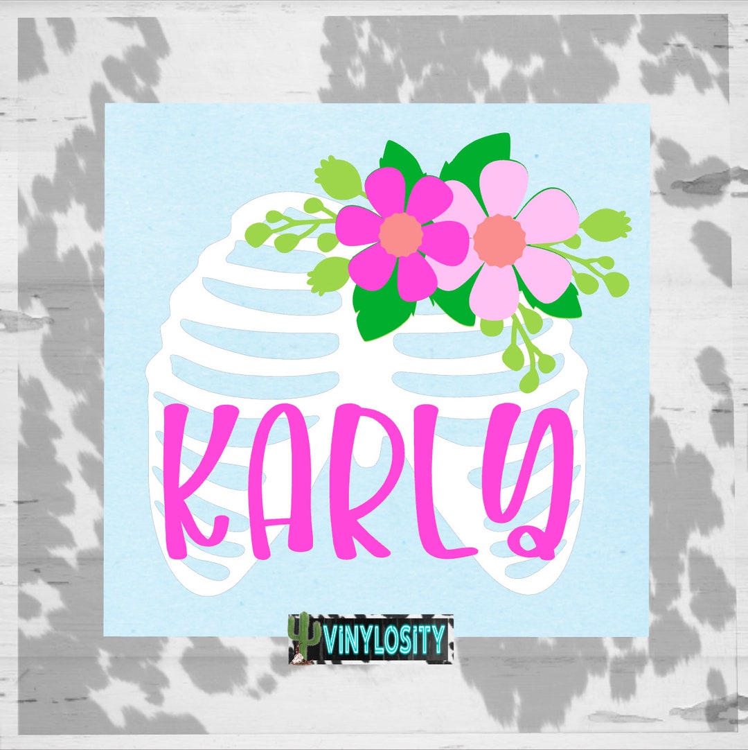 Floral Radiology Decal | Radiology Monogram | Radiology Tech Decal ...