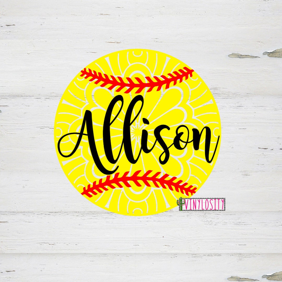 Mandala Softball Decal Mandala Baseball Decal Helmet Decal - Etsy