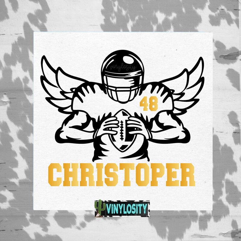 Football Memorial Decal - Etsy