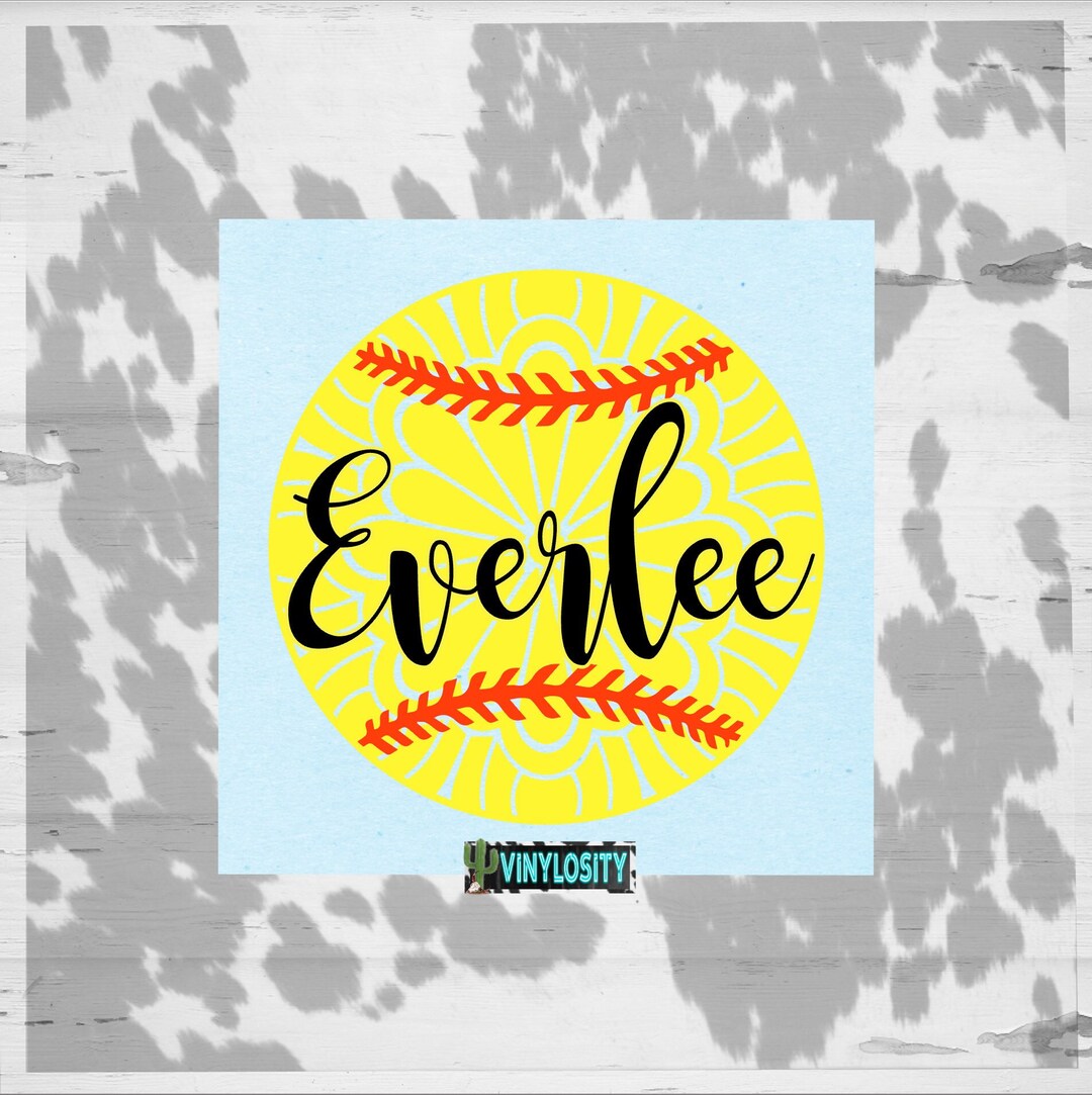 Mandala Softball Decal | Mandala Baseball Decal | Helmet Decal | Car ...