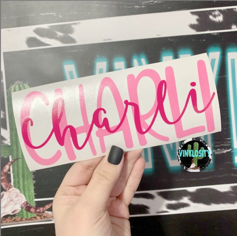 Personalized Name Decal Custom Name Decal Double Name - Etsy