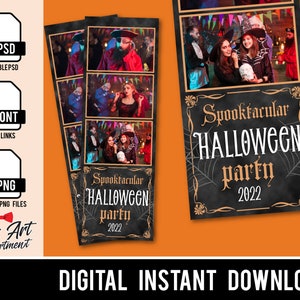 Spooktacular Halloween Party Photo Booth 2x6 Template - Etsy
