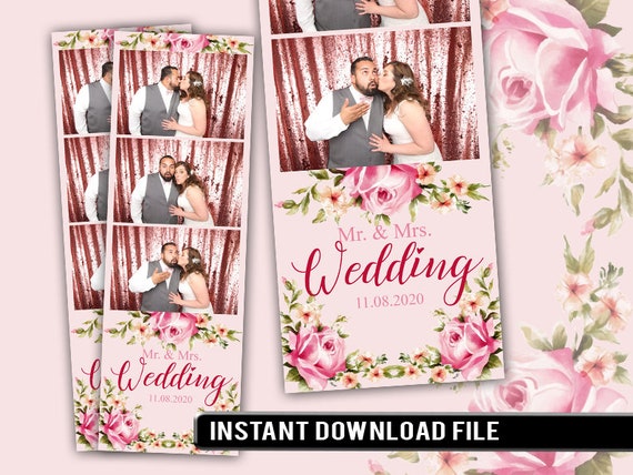 Roses Are Forever 2x5 Photo Booth Template for Wedding - Etsy