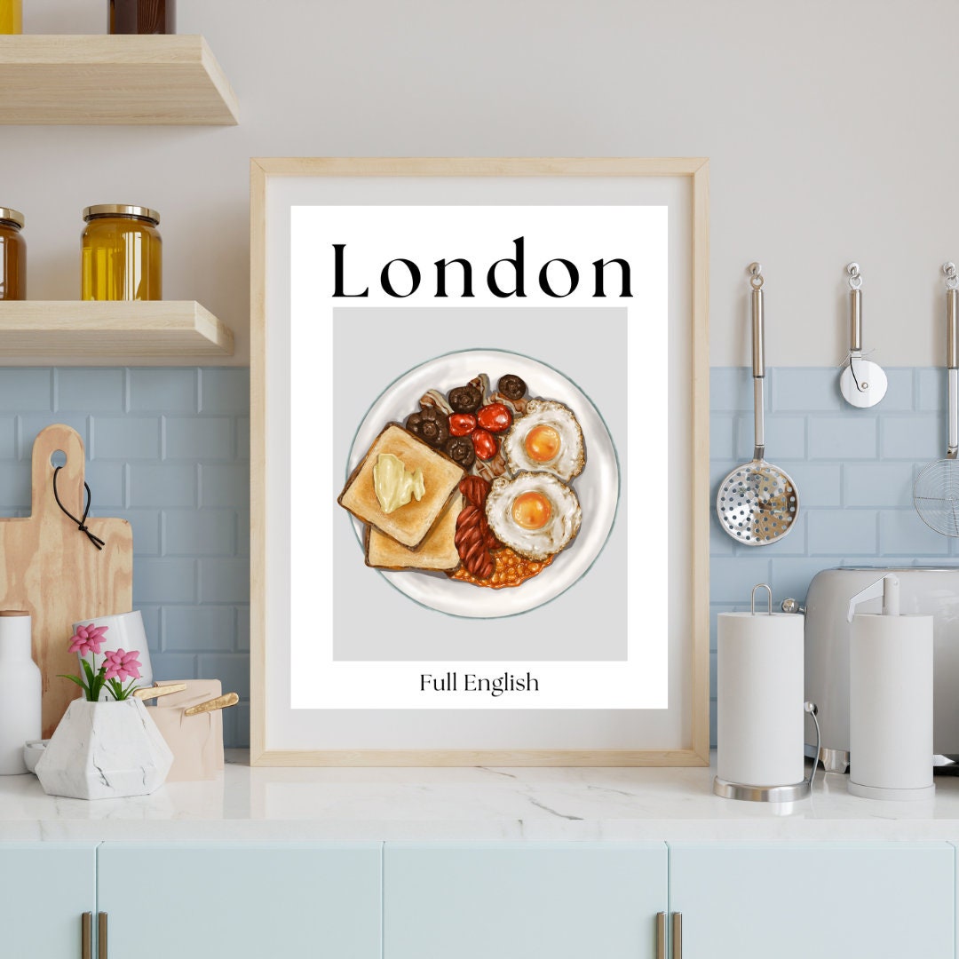 Full English Breakfast Illustration | Instant Digital Download | Café ...