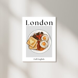 Full English Breakfast Illustration | Instant Digital Download | Café ...