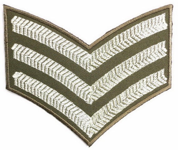 British Army Sergeant Sgt Chevrons Embroidered Iron On Badge | Etsy