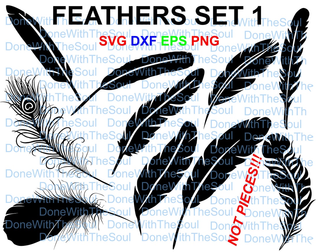 Feather Set 1 - Feather Clipart - Feather Svg - Feather Cut Files ...