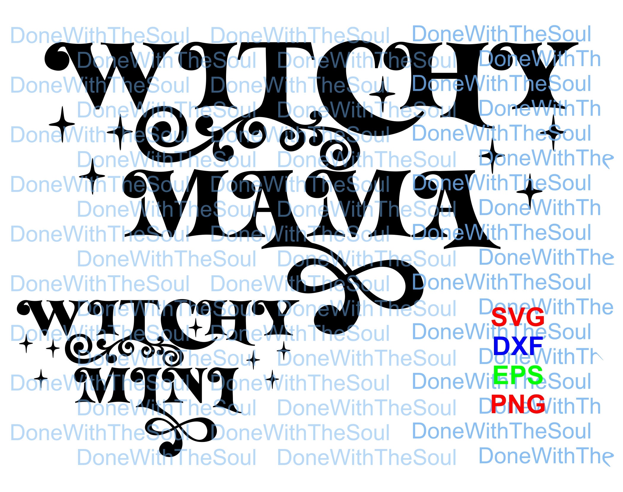 Witchy Mama and Mini Svg Mama Mini Png Witchy Svg Witchy | Etsy