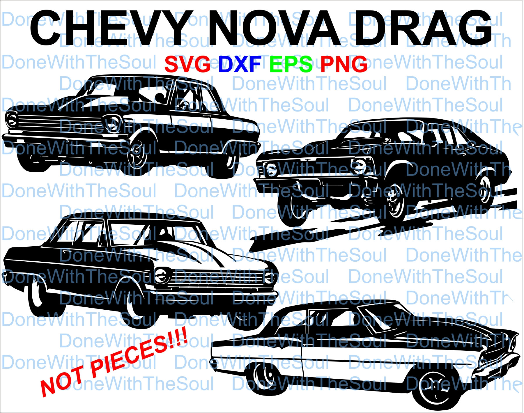 Car svg eps jpg 1967 Chevrolet Nova svg Illustration Car Vector ...