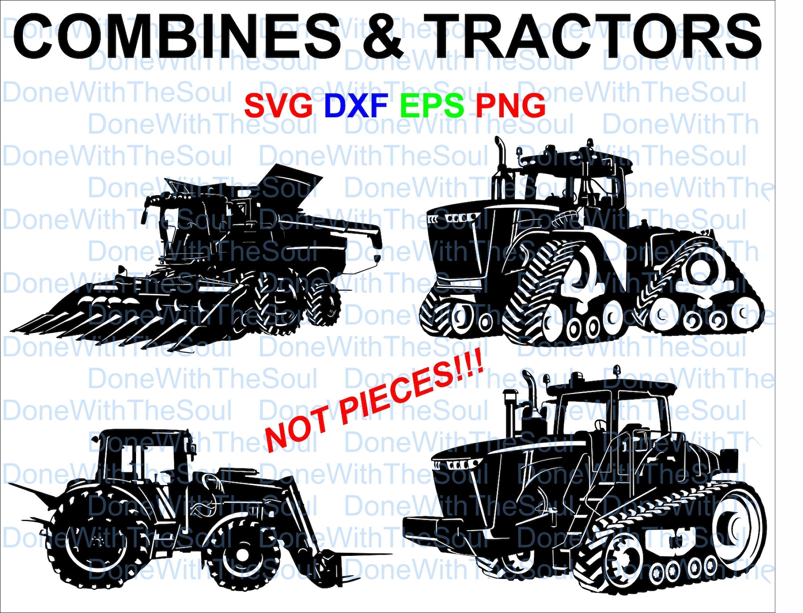 Combine Svg - Tractor Svg - Farm Tractor Svg - Car Vector - Car Digital ...