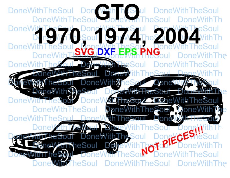 Gto Vector 1970 1974 2004 Gto Svg Muscle Car Car - Etsy