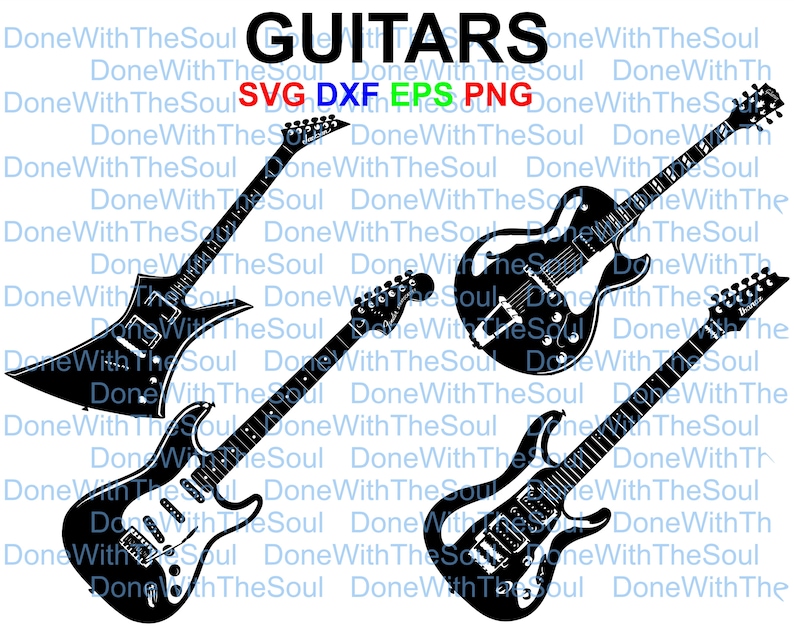 Electric Guitar Guitar Svg Guitar Vector Guitar Cutting Files Musical ...