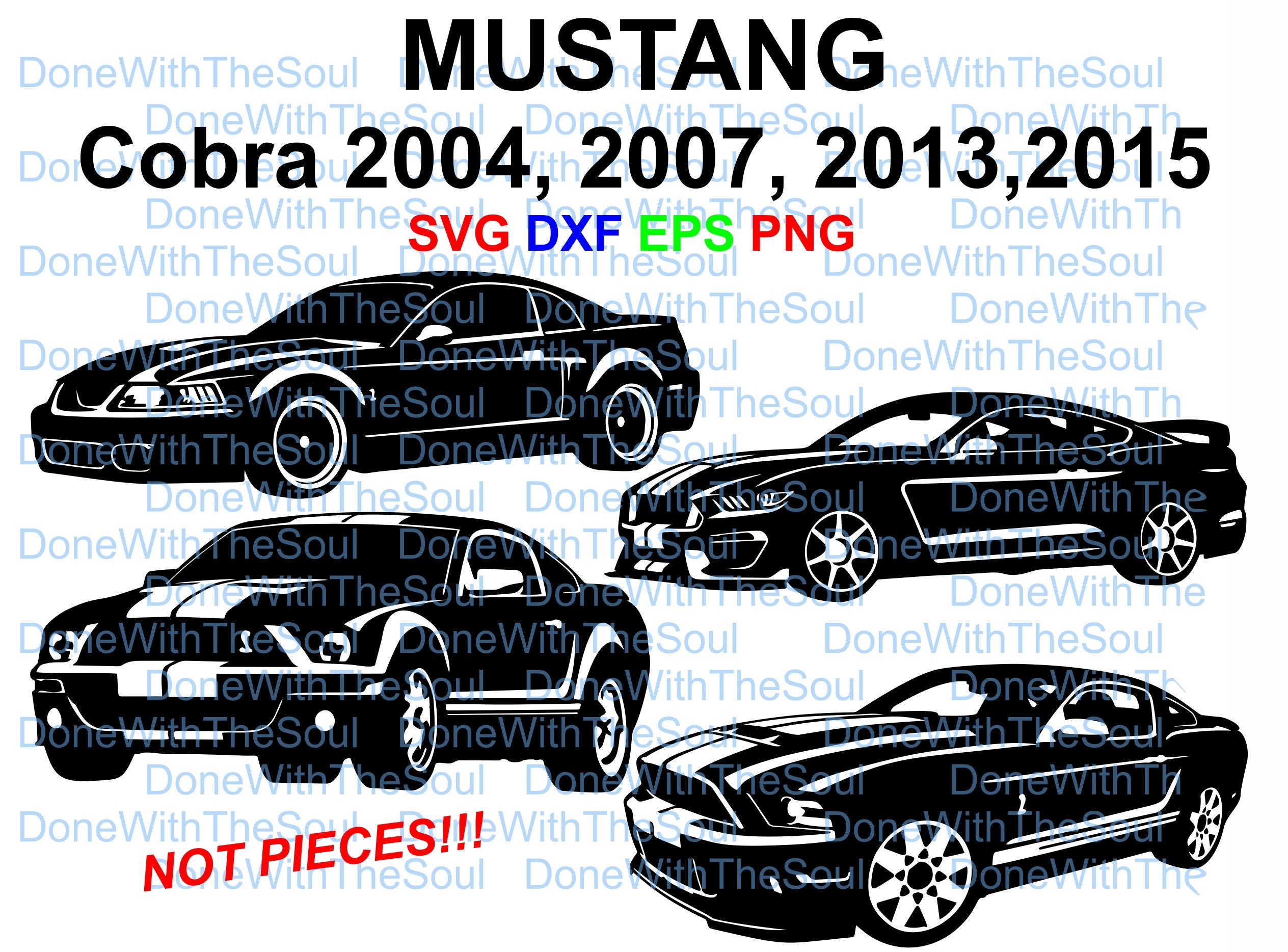 Mustang Svg 2004 2007 2013 2015 Cobra Svg Mustang | Etsy