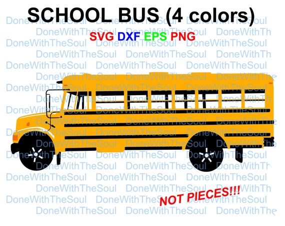 School Bus Color School Bus Svg Car Vector Svg Dxf Eps - Etsy