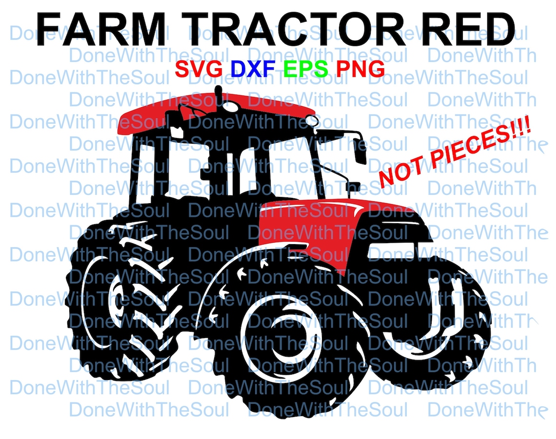 Red Tractor Svg Farm Tractor Svg Car Vector Farm Svg - Etsy