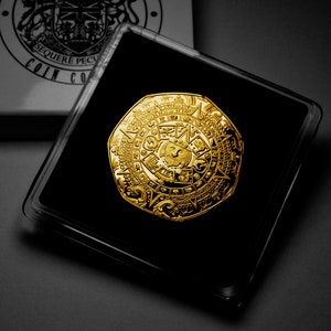 Aztec Calendar 24ct Gold Commemorative in Gift Case. Mayan/maya/mexico ...