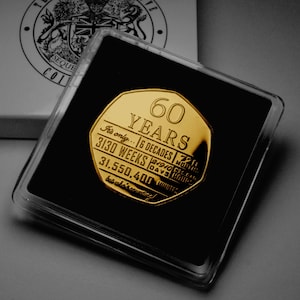 60th Birthday 24ct Gold Commemorative in Presentation Case. Gift ...