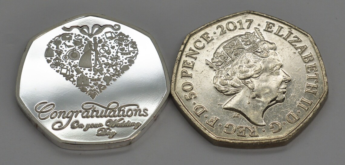 Congratulations on Your Wedding Day Silver Commemorative. - Etsy UK