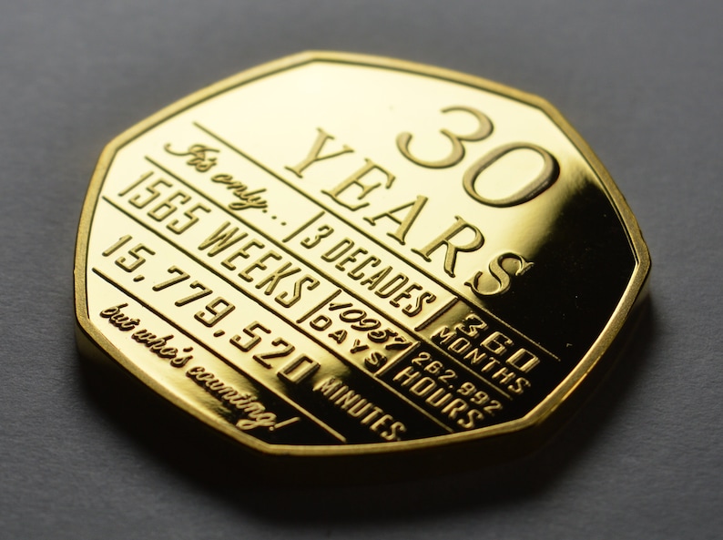 Brand New 30th Birthday 24ct Gold Commemorative. Gift/present | Etsy