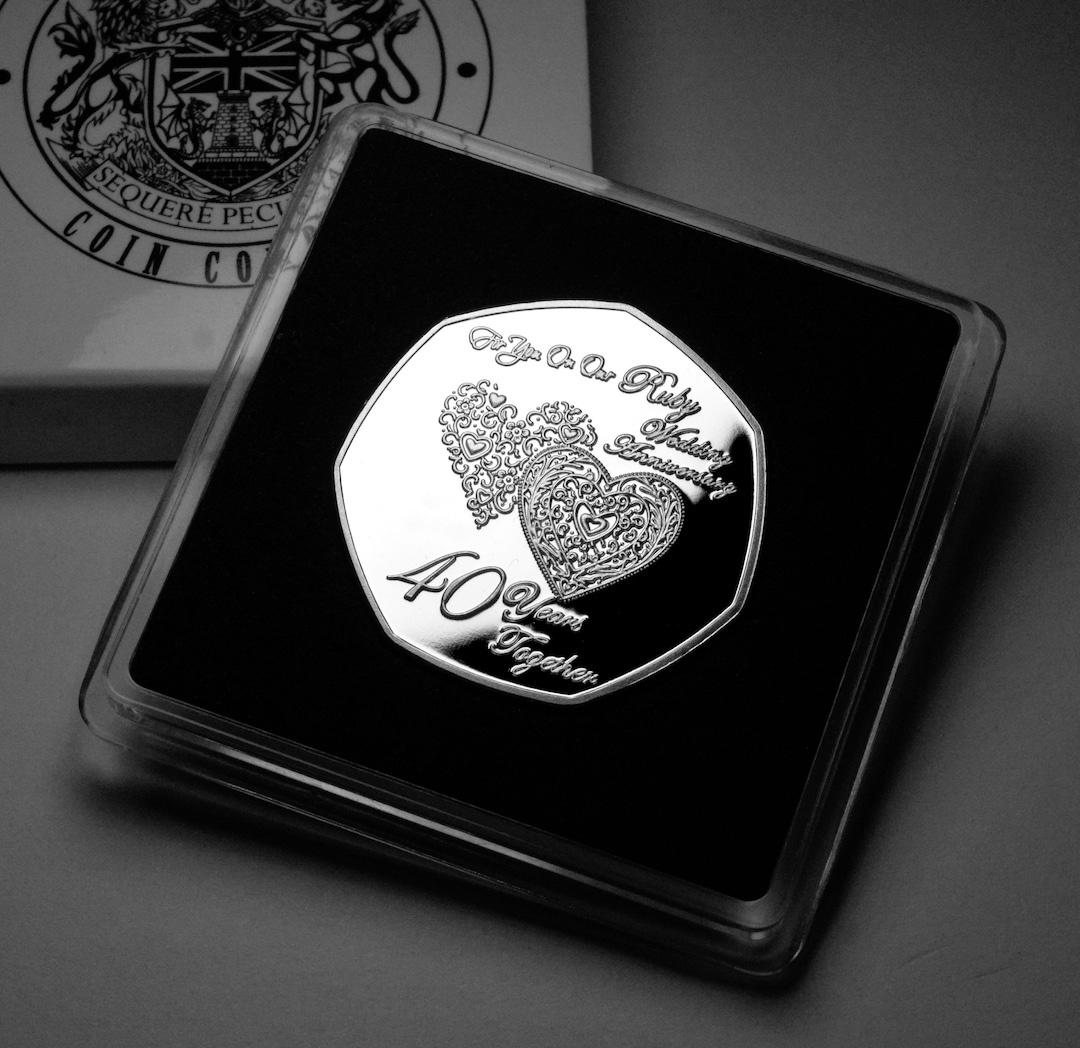 For You on Our 40th RUBY WEDDING ANNIVERSARY Silver Commemorative. Gift ...