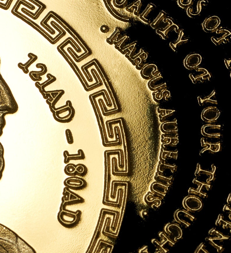 Marcus Aurelius Stoic/stoicism 24ct Gold Commemorative Coin. Cardinal ...