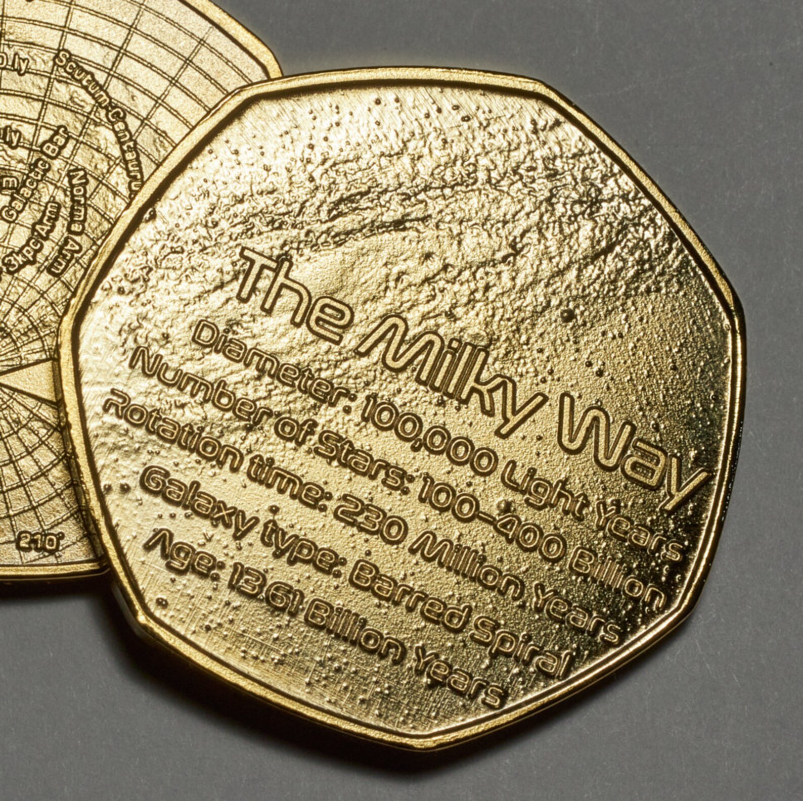 The MILKY WAY Galaxy 24ct Gold Commemorative. Space/nasa/interstellar ...