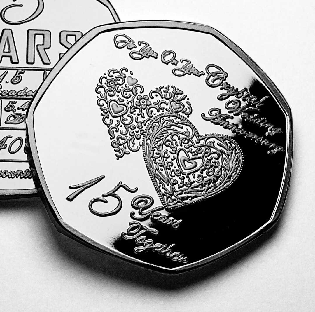 On YOUR 15th Crystal WEDDING ANNIVERSARY Silver Commemorative. Gift ...