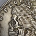 1897 Morgan Silver Dollar. Liberty/skull/death. Carved/hobo Coin. 38mm ...