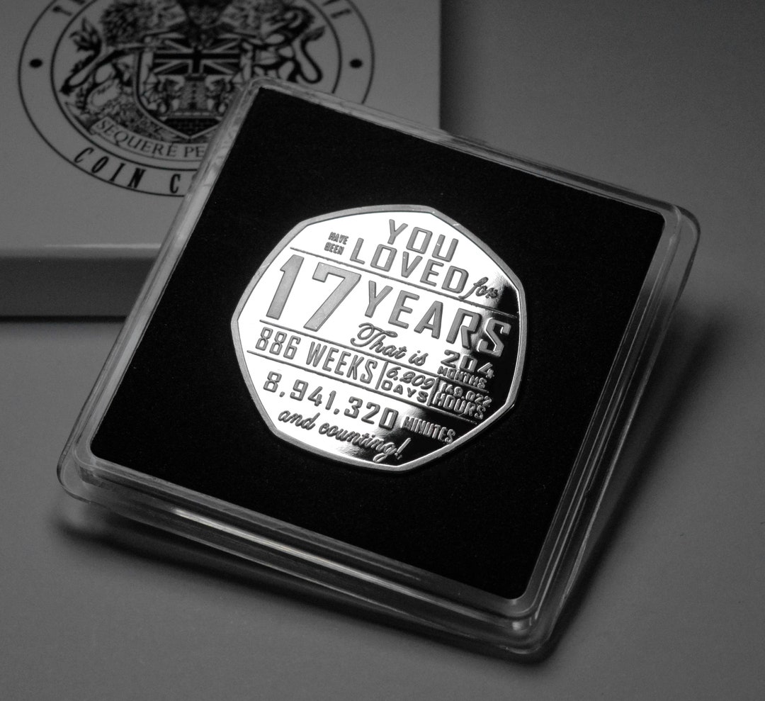 17th Birthday Silver Commemorative in Gift Case. Gift/present ...