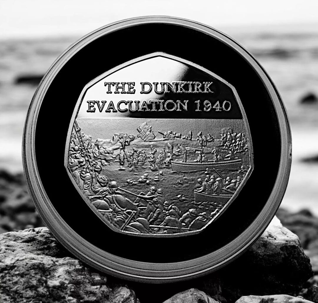 THE DUNKIRK EVACUATION 1940 Silver Commemorative in Capsule. Operation ...