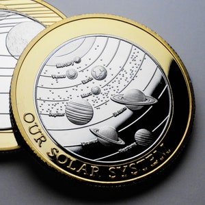OUR SOLAR SYSTEM Dual Metal 24ct Gold .999 Silver Commemorative ...