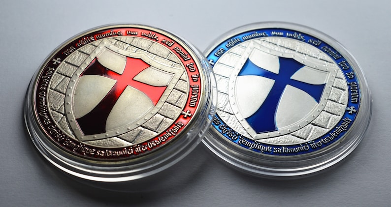 Pair of Large Masonic Knights Templar .999 Silver Coins With - Etsy