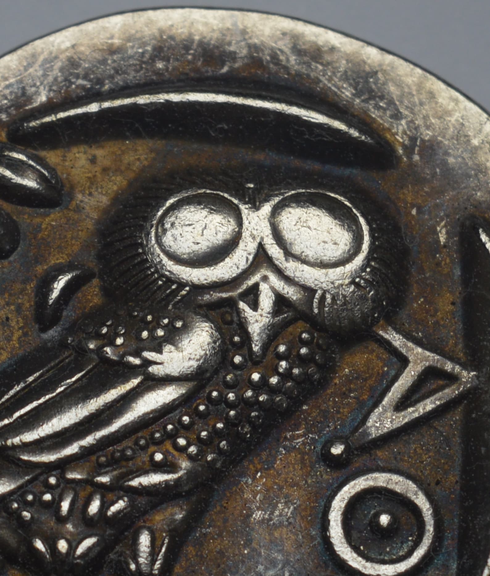Ancient Greek Silver Athenian Tetradrachm Coin 450BC. Owl of Athena ...