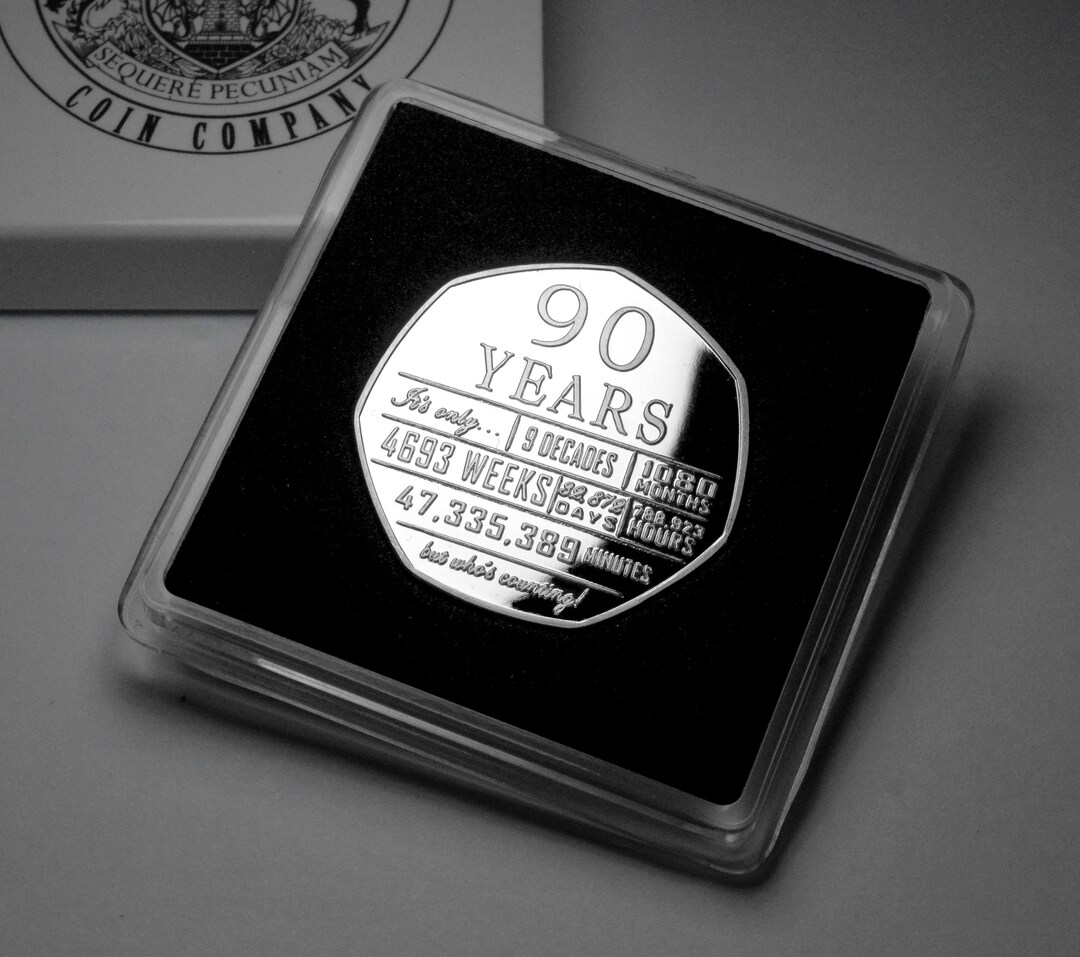 90th Birthday Silver Commemorative in Gift Case. Gift/present ...