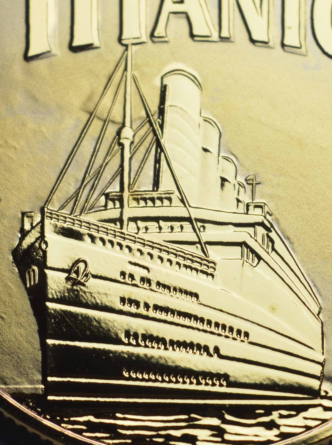 RMS TITANIC 24ct Gold Commemorative in Capsule. Ocean Liner | Etsy
