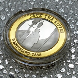 Jack the Ripper 'dual Metal' Silver and 24ct Gold Commemorative Coin in ...