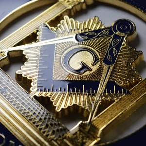 Large Enamelled MASONIC Car Emblem/decoration/badge/decal. Square ...
