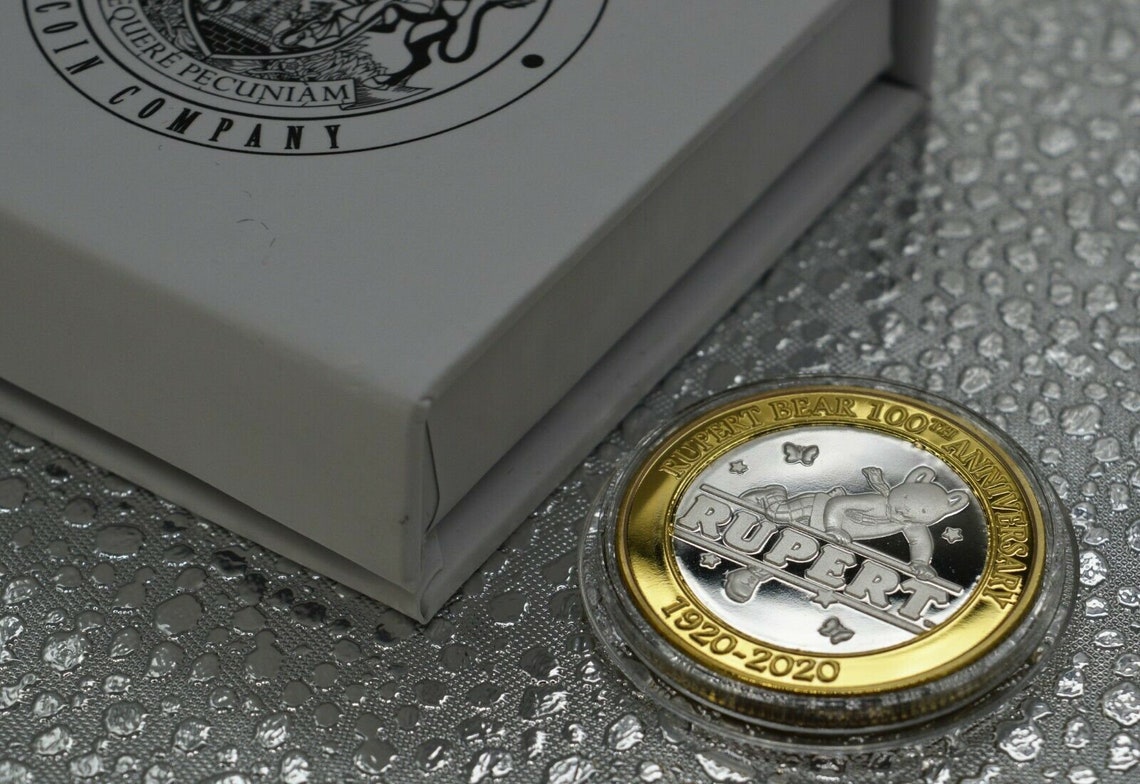 RUPERT BEAR 100th Birthday Anniversary 'dual Metal' Silver & 24ct Gold ...