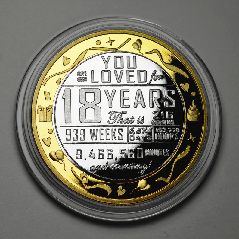 18th Birthday Dual Metal Silver & 24ct Gold Commemorative in - Etsy
