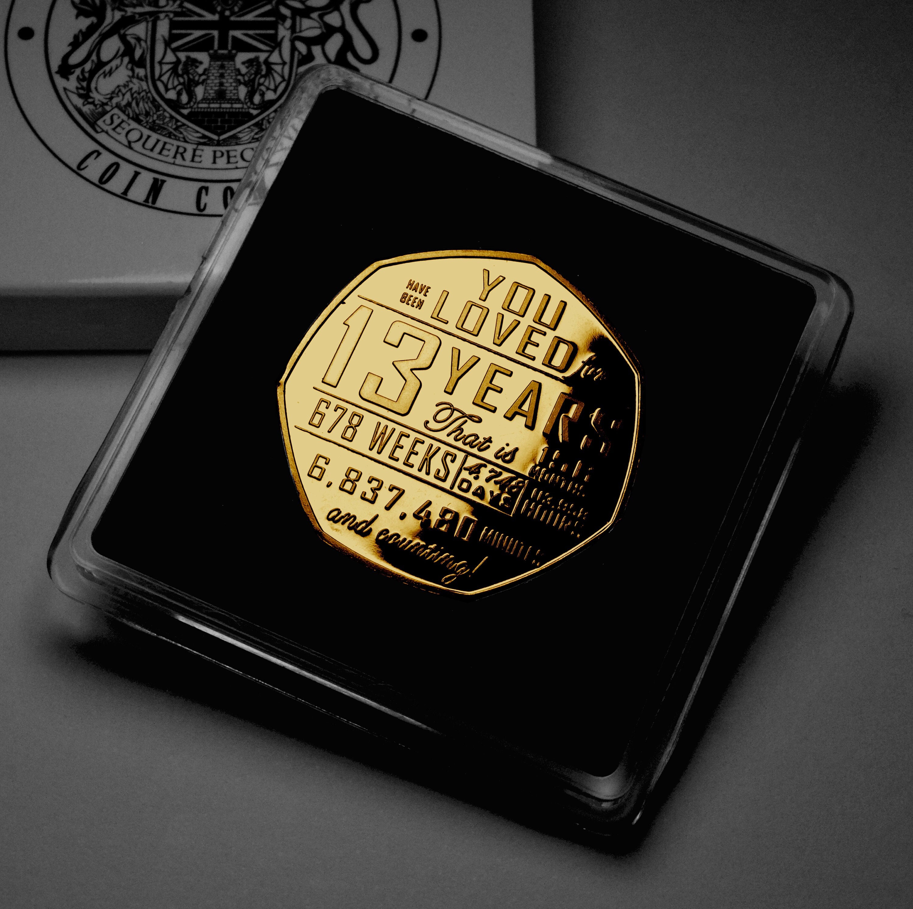 13th Birthday 24ct Gold Commemorative in Gift Case. Gift/present ...