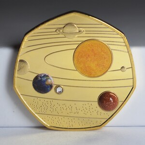 Pair of Boxed SOLAR SYSTEM Commemoratives in 50p Coin Display Case ...
