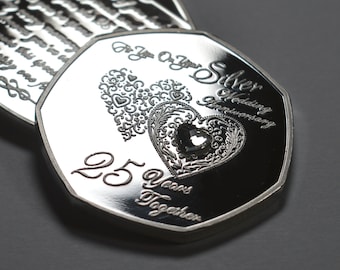 On Our 25th SILVER WEDDING ANNIVERSARY Commemorative. | Etsy