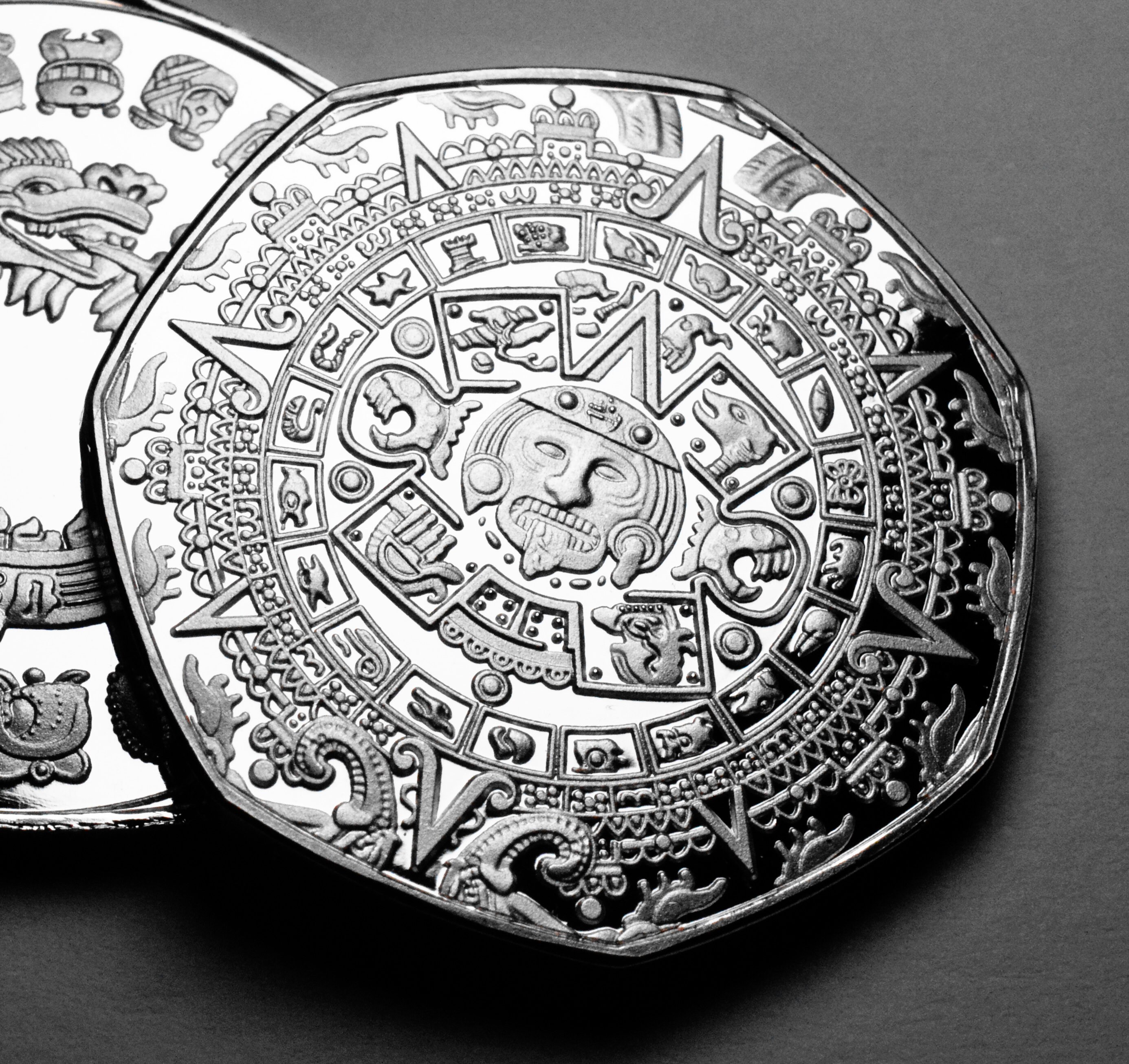 AZTEC CALENDAR Silver Commemorative in Capsule. Mayan/maya/mexico ...