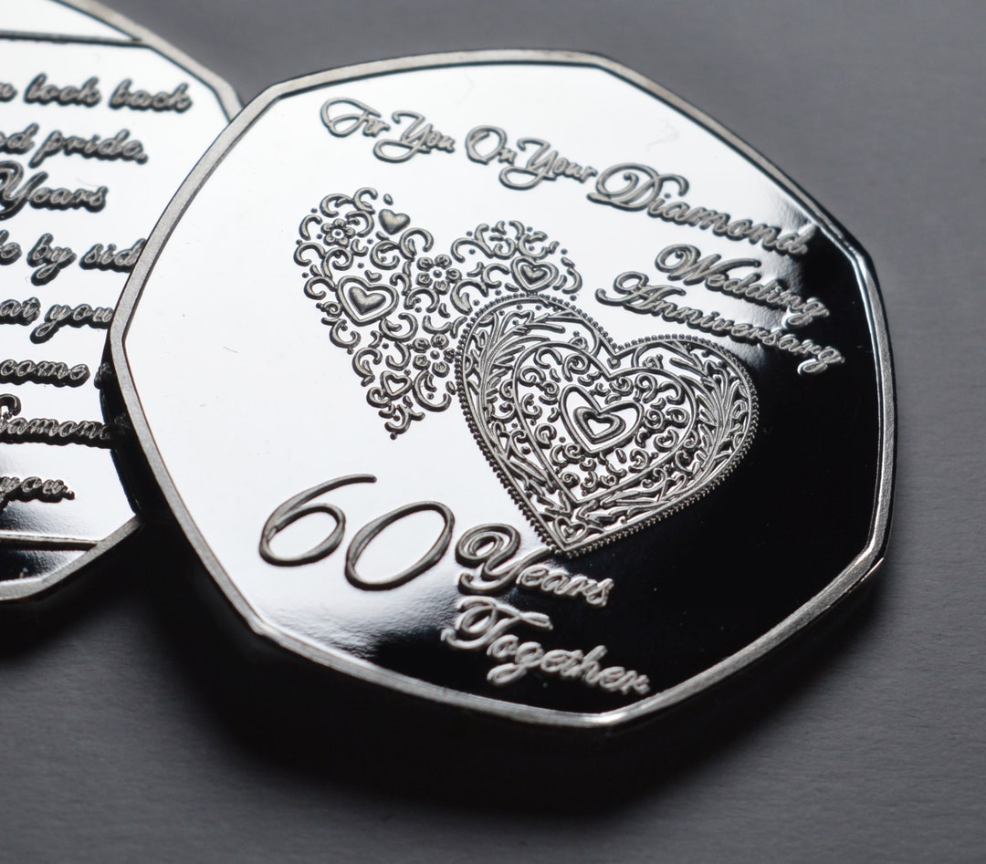 For You on Your 60th DIAMOND WEDDING ANNIVERSARY .999 Silver ...