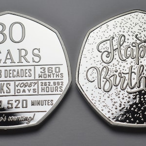 Brand New 30th Birthday Silver Commemorative. Gift/present ...