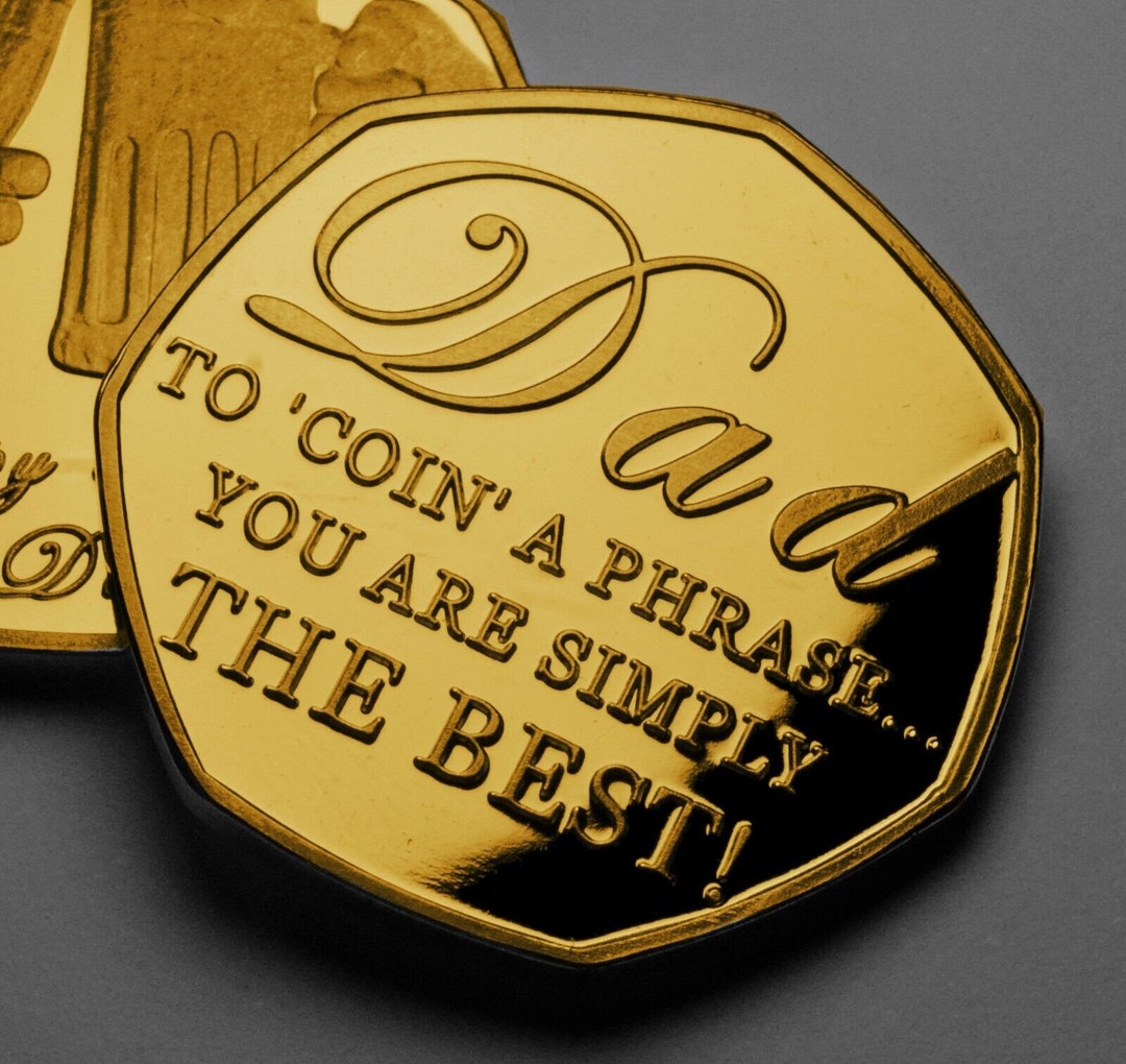 HAPPY FATHER'S DAY 24ct Gold Commemorative Coin. Gift/present. Dad ...