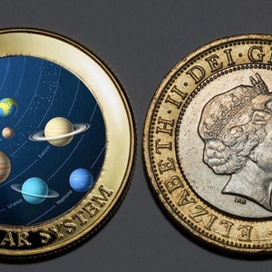 Our Solar System 'dual Metal' Silver and 24ct Gold Commemorative Coin ...