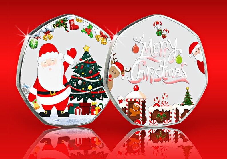 Pair of 'MERRY CHRISTMAS' Commemoratives in 50p Coin - Etsy