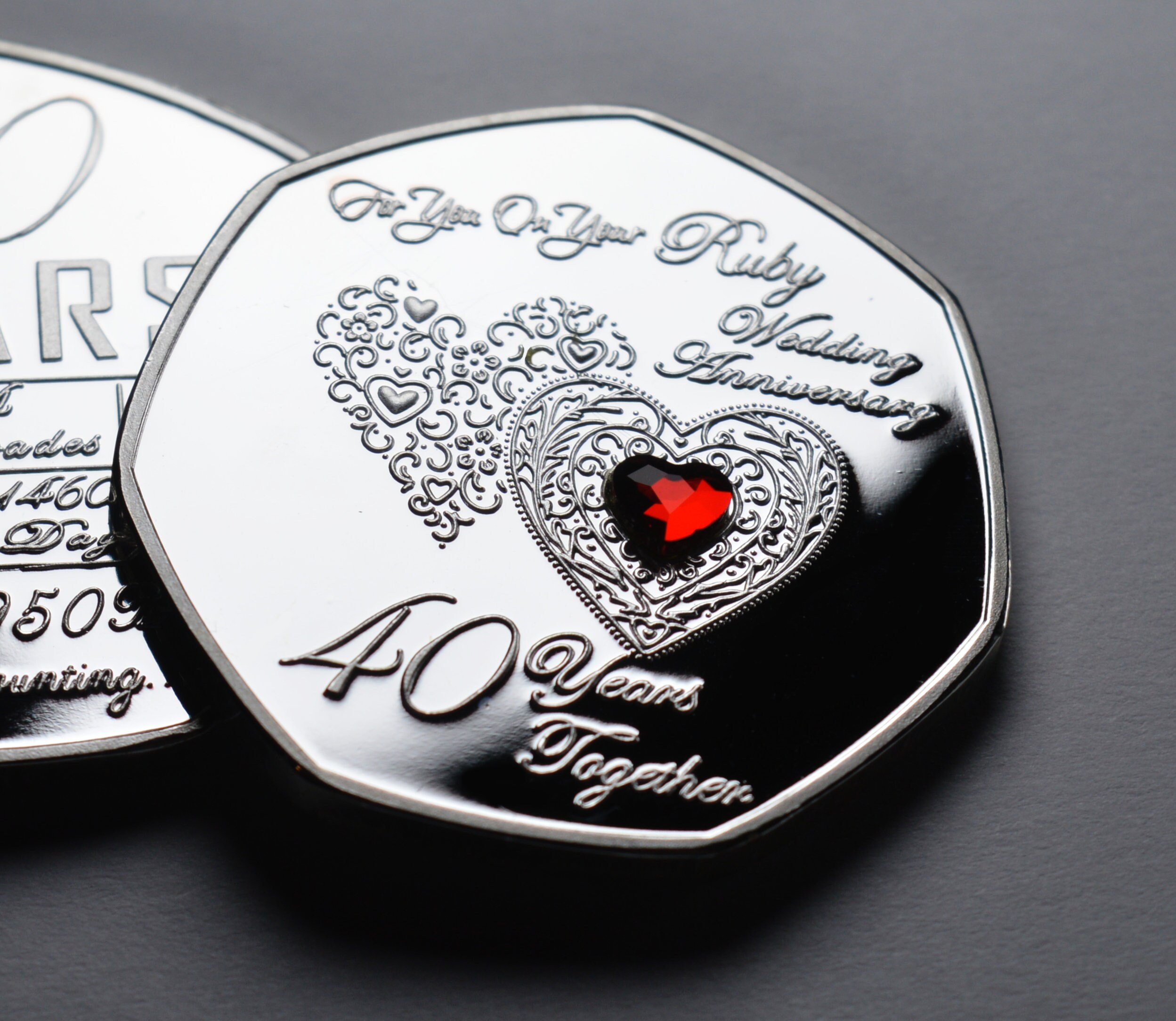 On Your 40th RUBY WEDDING ANNIVERSARY Silver Commemorative - Etsy
