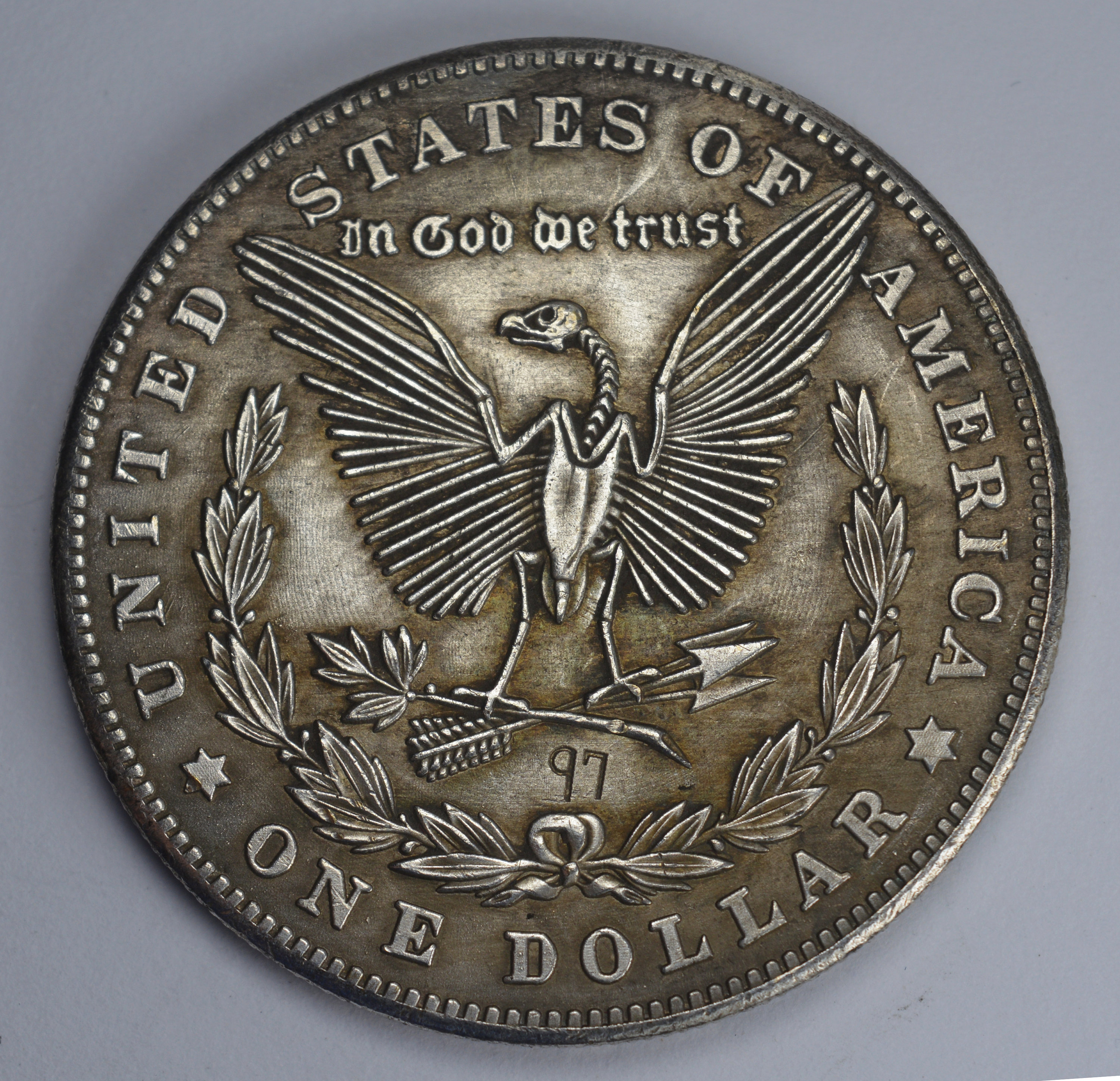 1897 Morgan Silver Dollar. Liberty/skull/death. Carved/hobo | Etsy UK